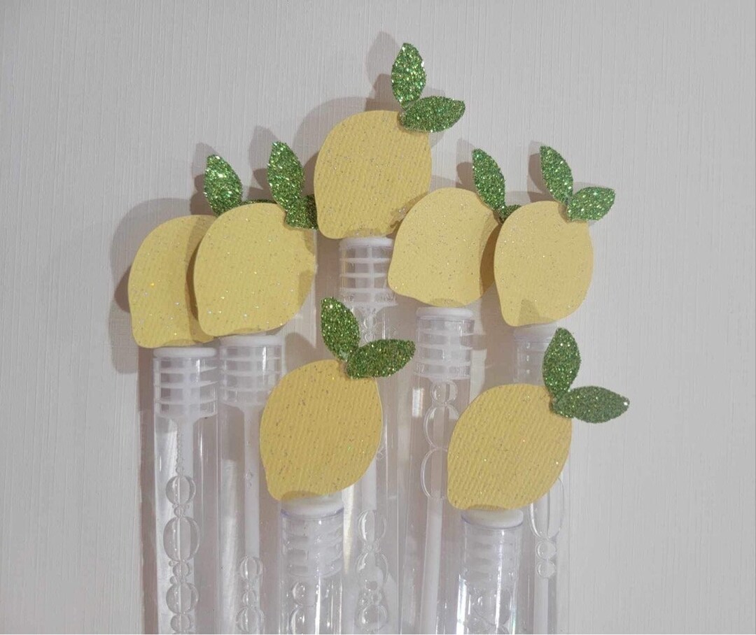 Lemon Bubbles, Birthday Party Favors, Bubble Wands, Citrus Party - Etsy