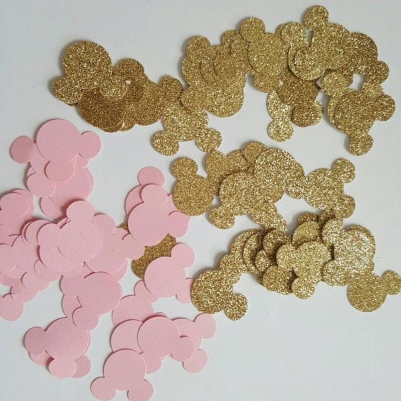 Pink and Gold Minnie Mouse Confetti - Etsy