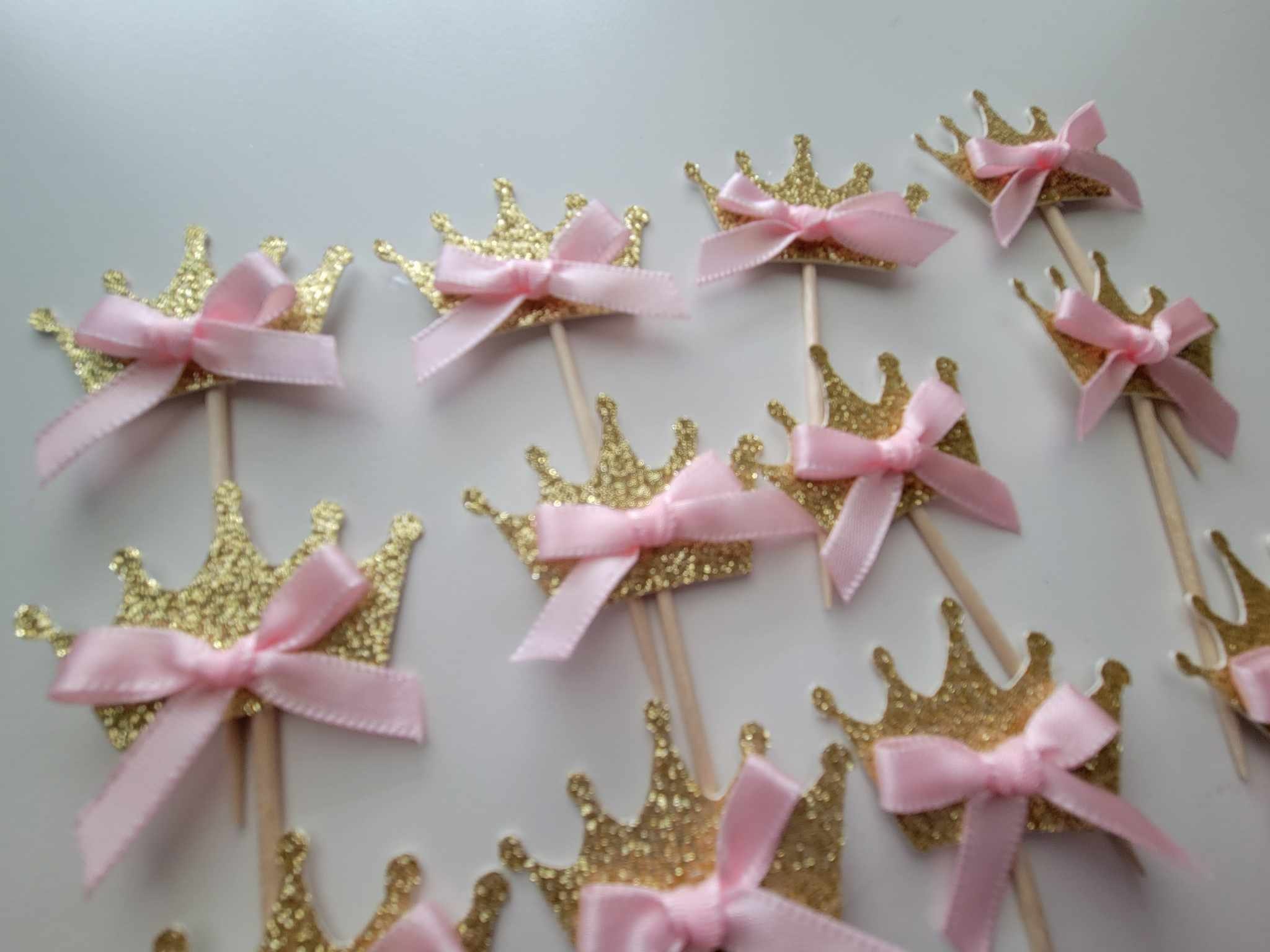 Princess Crown Cupcake Topper, Birthday Party Decoration, Princess ...