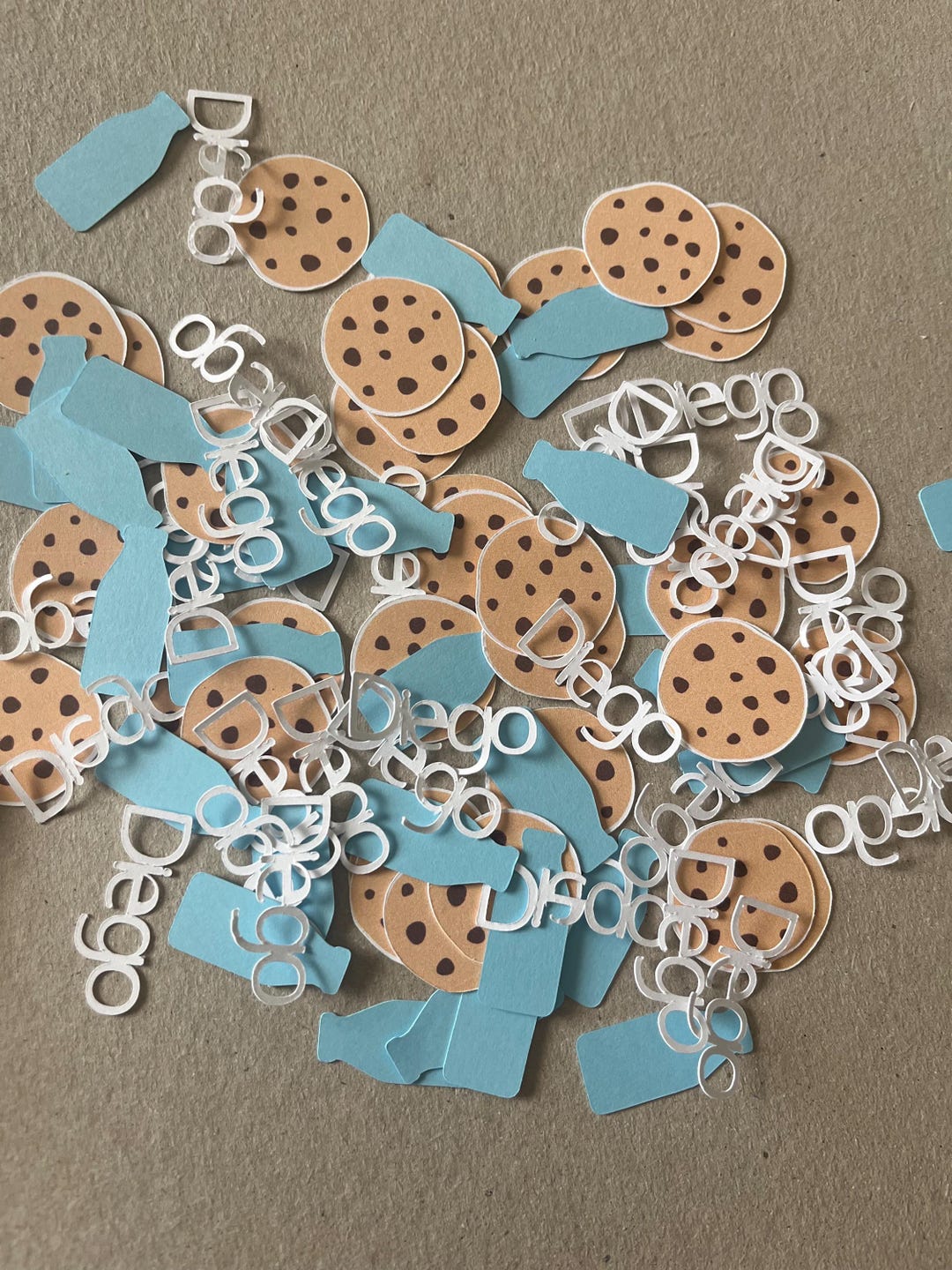 100 Cookies and Milk Personalized Confetti, One Sweet Cookie Confetti ...