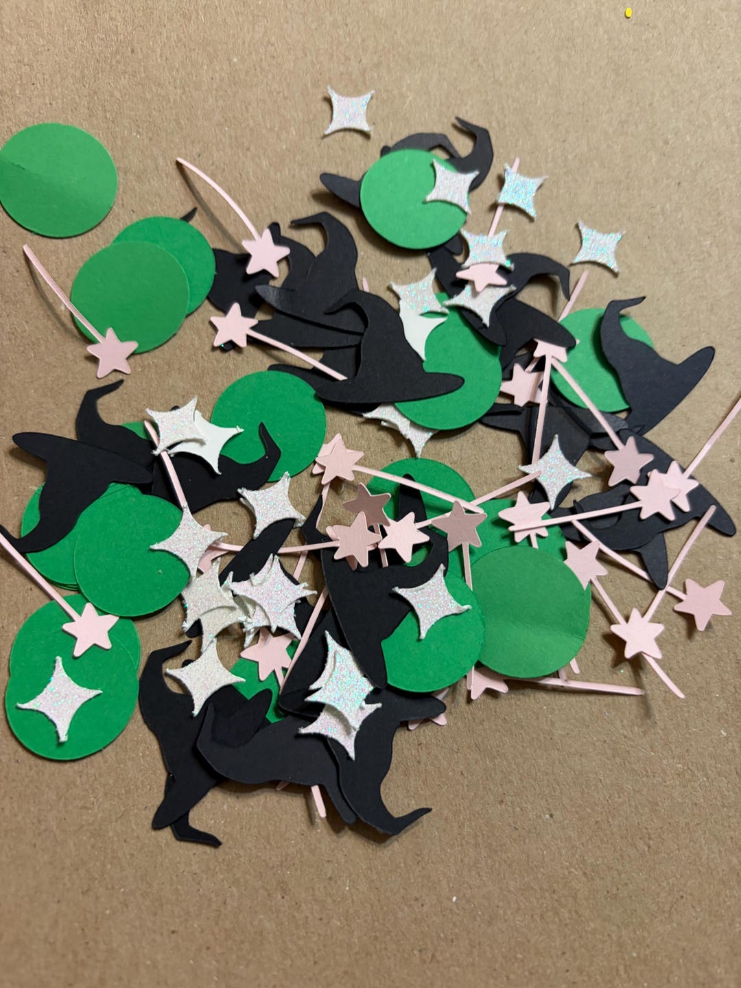 100 Green and Pink Table Confetti, Witch, Princess Birthday Party ...