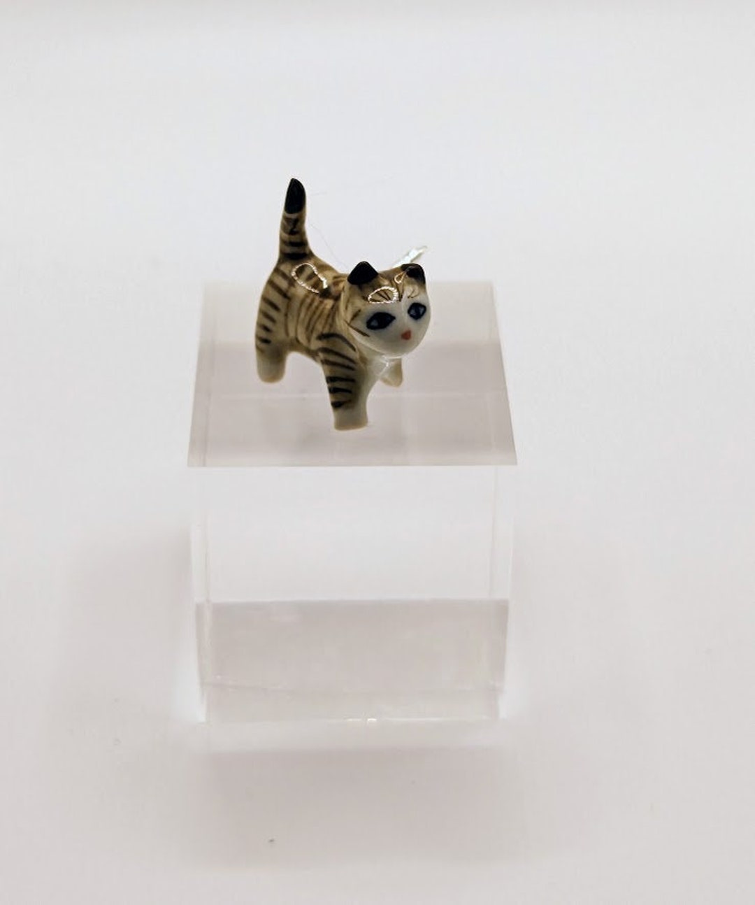 A Teeny Tiny Miniature Chonky Ginger Tabby Cat Ceramic Brooch - Etsy