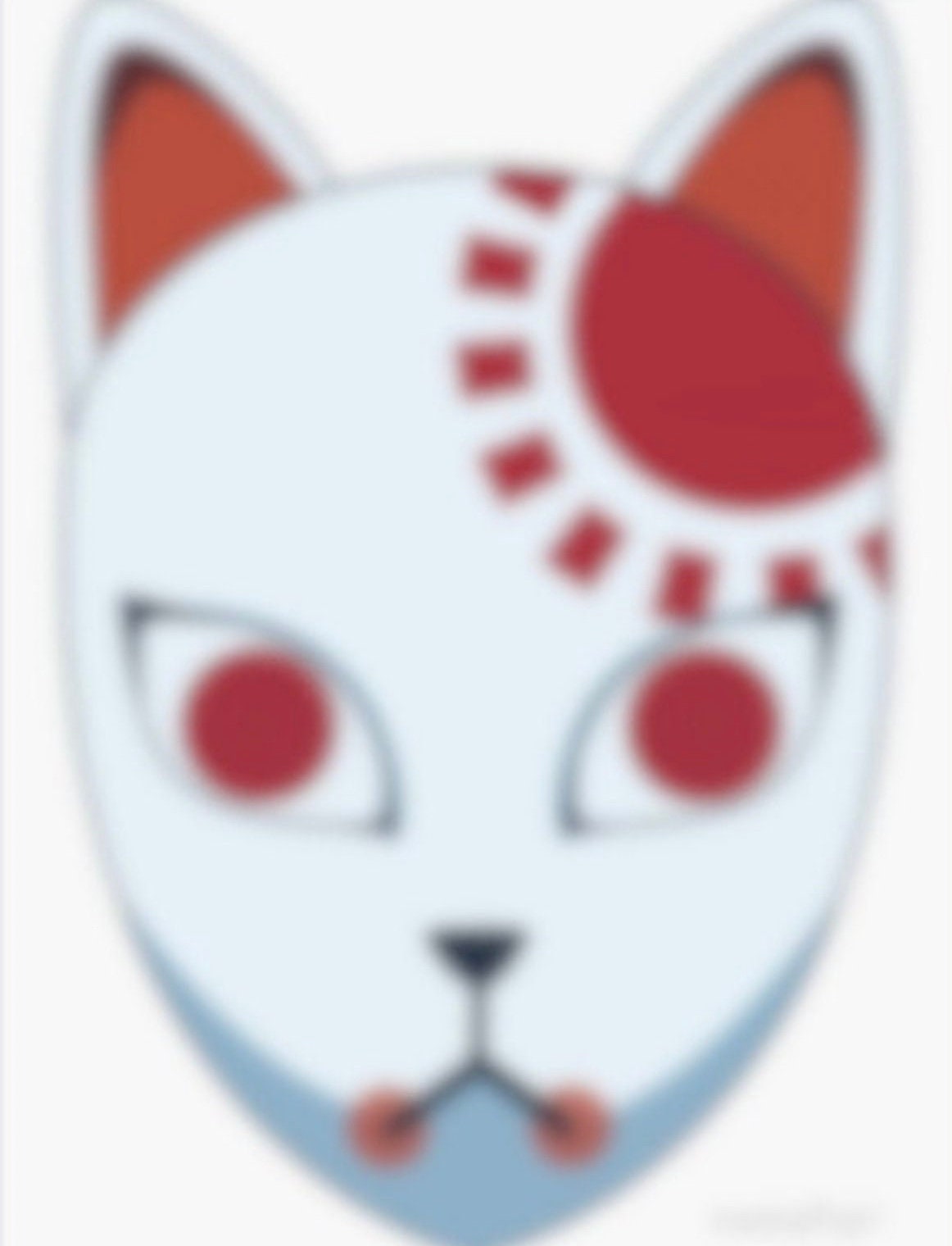 CROCHET PATTERN: Demon Kitsune Mask | Kitsune Mask | Hashira Wall Art ...