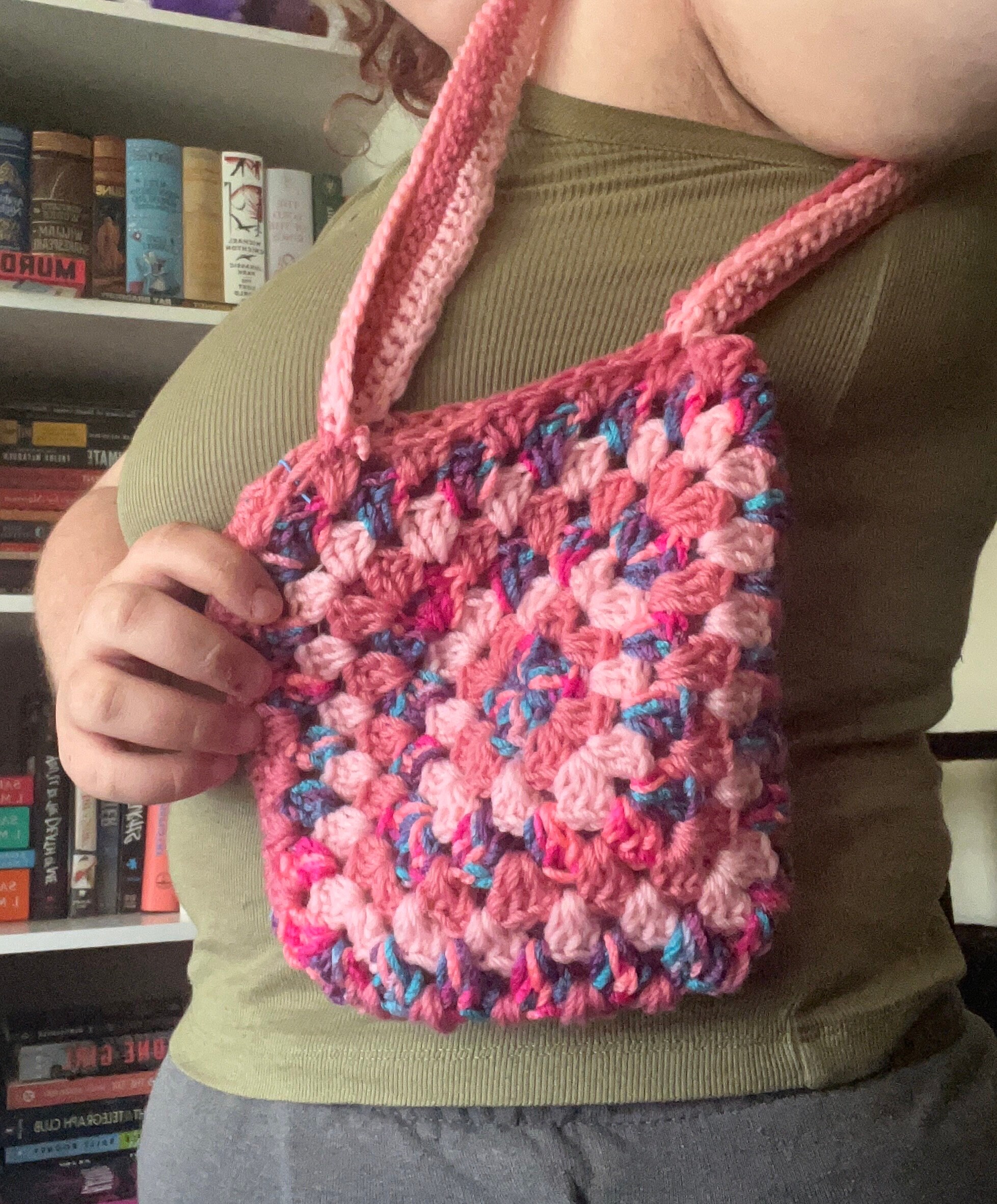 Custom Crochet Granny Square Shoulder Bag Women's Tote Bag Crochet ...