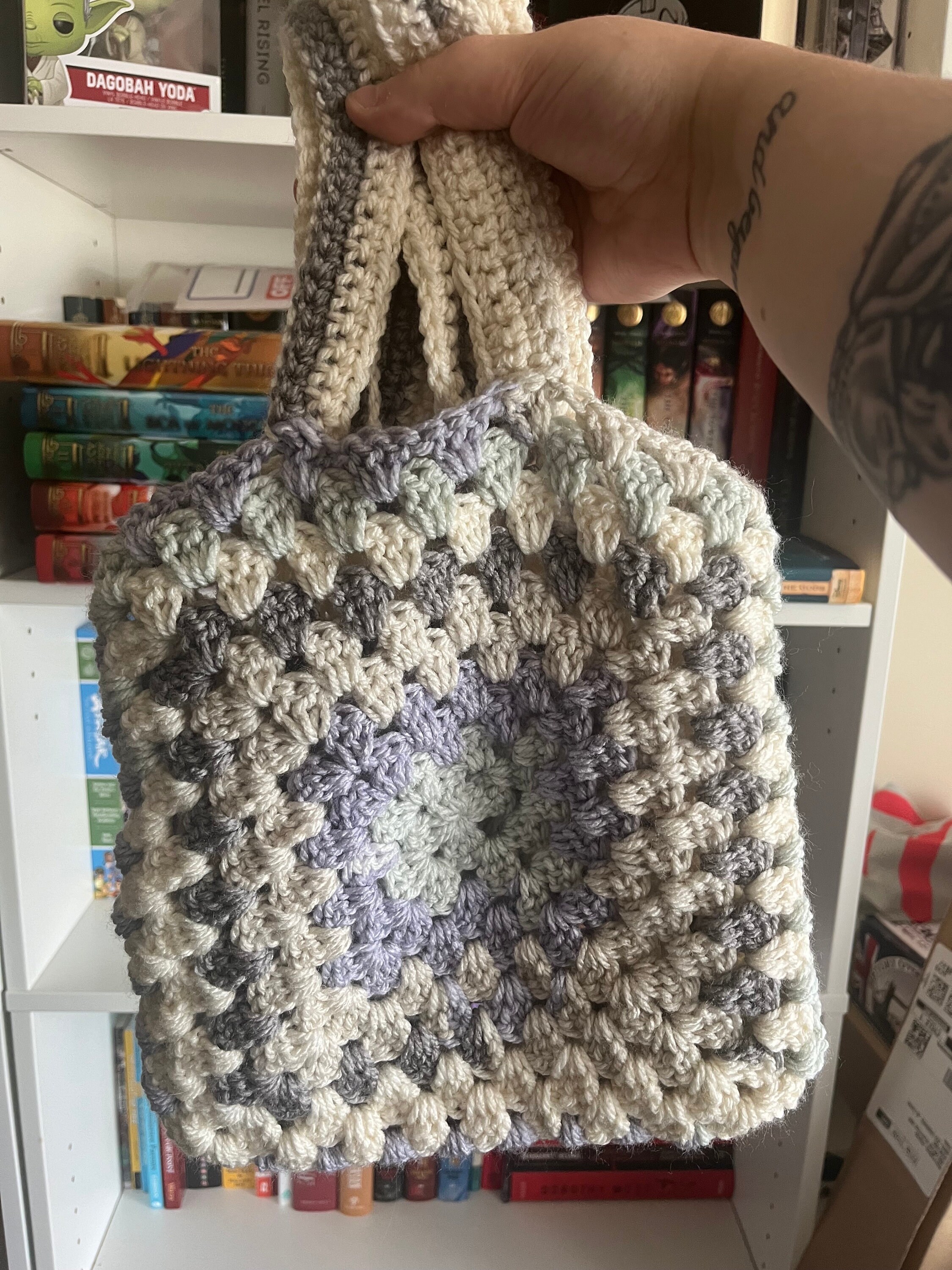 Custom Crochet Granny Square Shoulder Bag Women's Tote Bag Crochet ...
