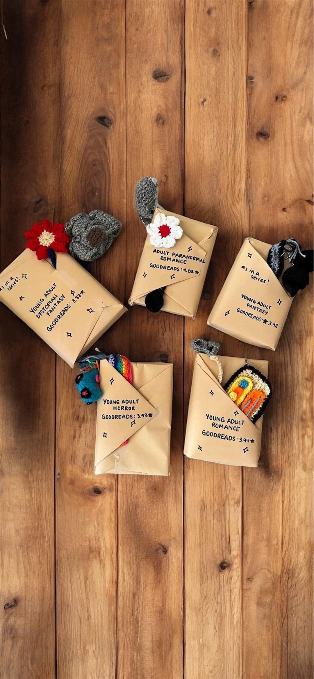 Blind Date With a Book With Crochet Keychain and Crochet Bookmark ...