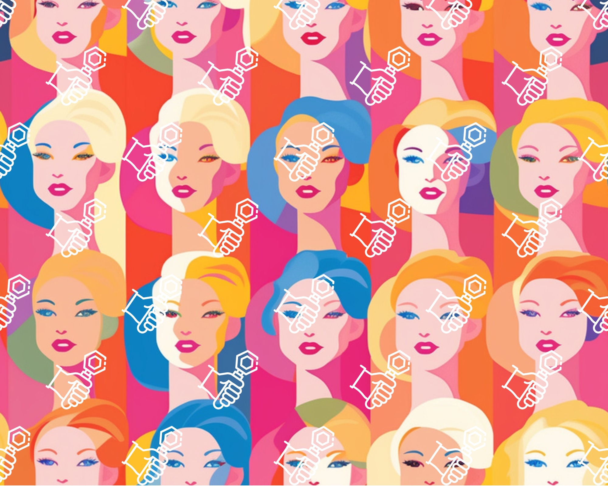 10 Unique Seamless Digital Barbie Patterns: High-resolution JPG ...