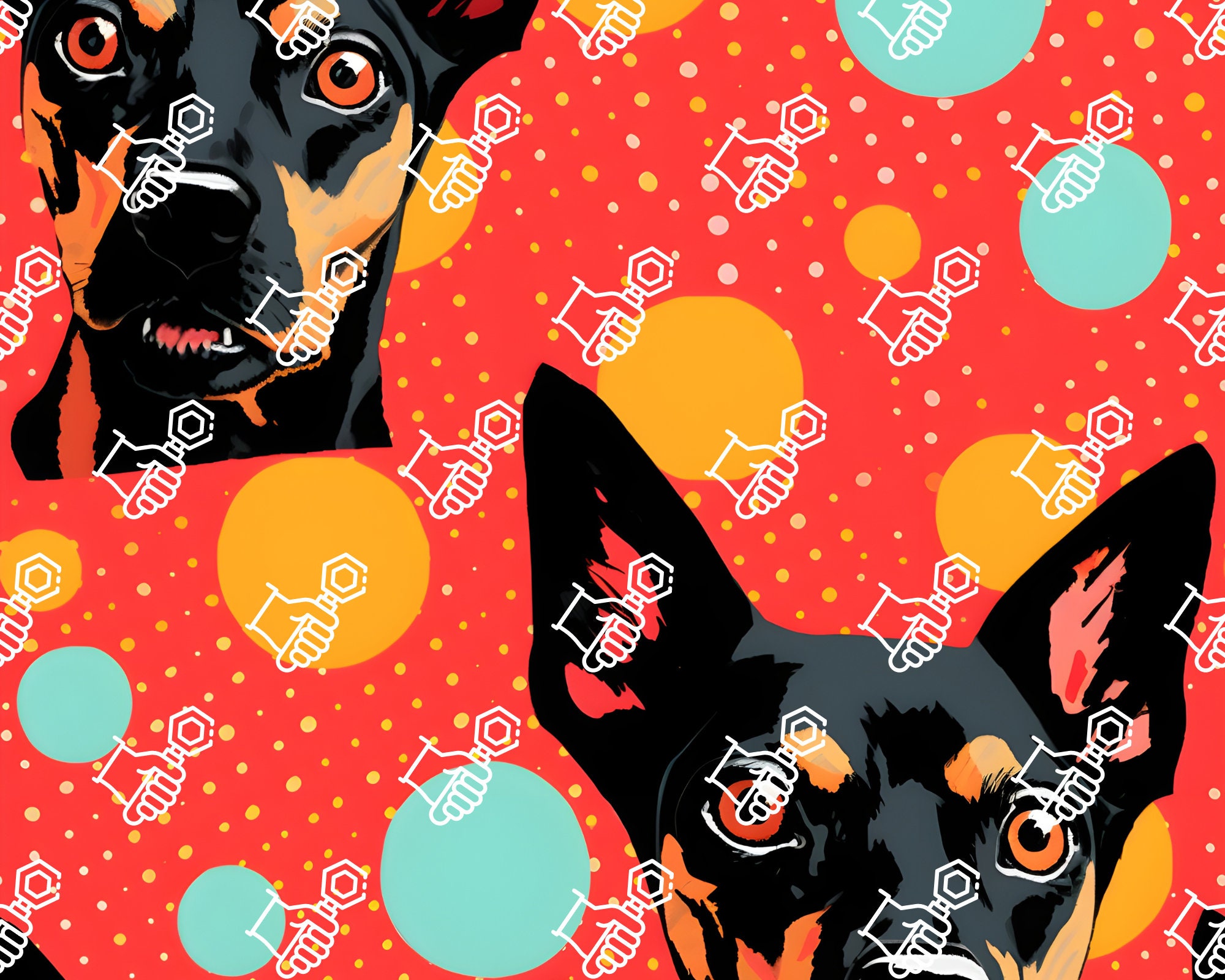 10 Unique Seamless Digital Dog Patterns: High-resolution JPG - Etsy