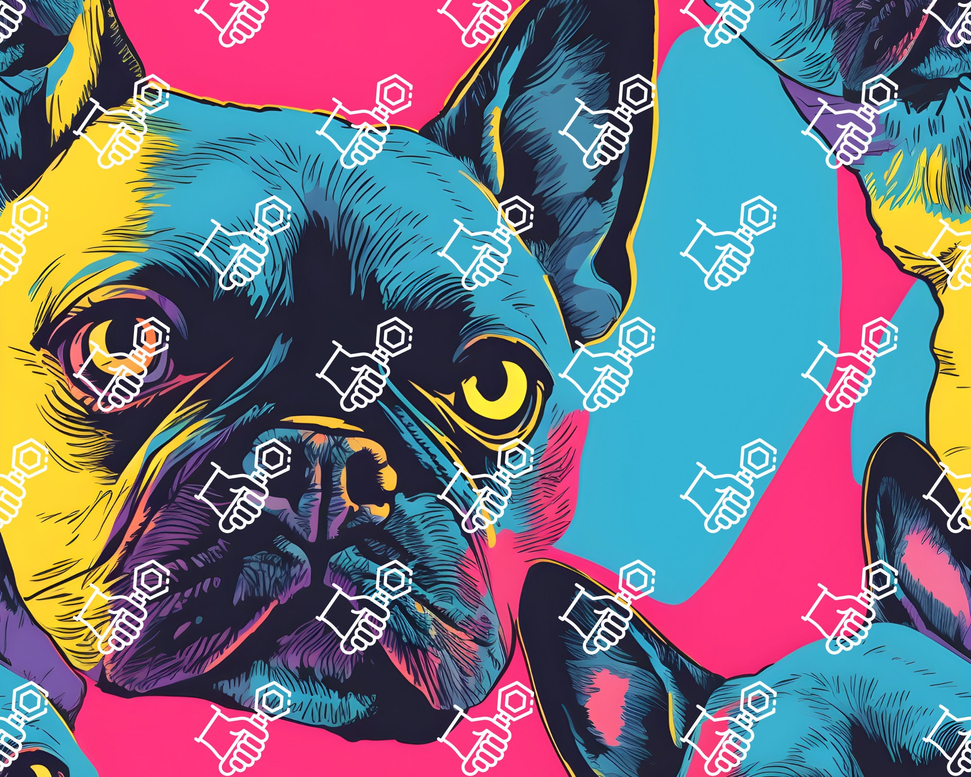 10 Unique Seamless Digital Dog Patterns: High-resolution JPG, Instant ...