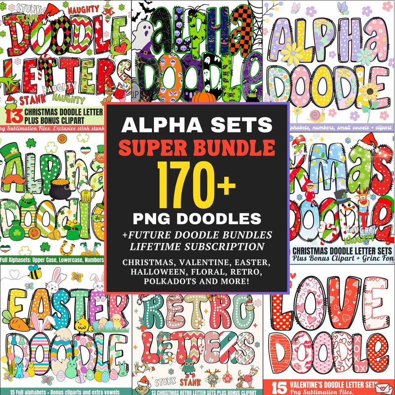 Doodle Alphabet - Etsy