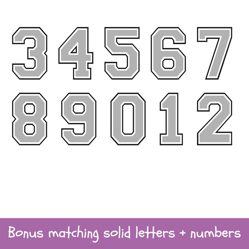Soccer Varsity Letters PNG Bundle: Hand Drawn Alphabet (digital ...