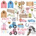 Cow Print Alphabet & Farm Clipart Bundle: Gingham Letters (digital ...