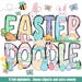 Easter Doodle Alphabet PNG Bundle: Pastel Letters & Clipart (digital ...