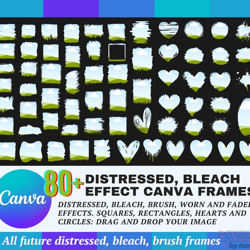 Distressed Frames - Etsy