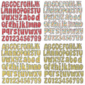 School Doodle Letters PNG Alphabet Bundle: Teacher Clipart (digital ...