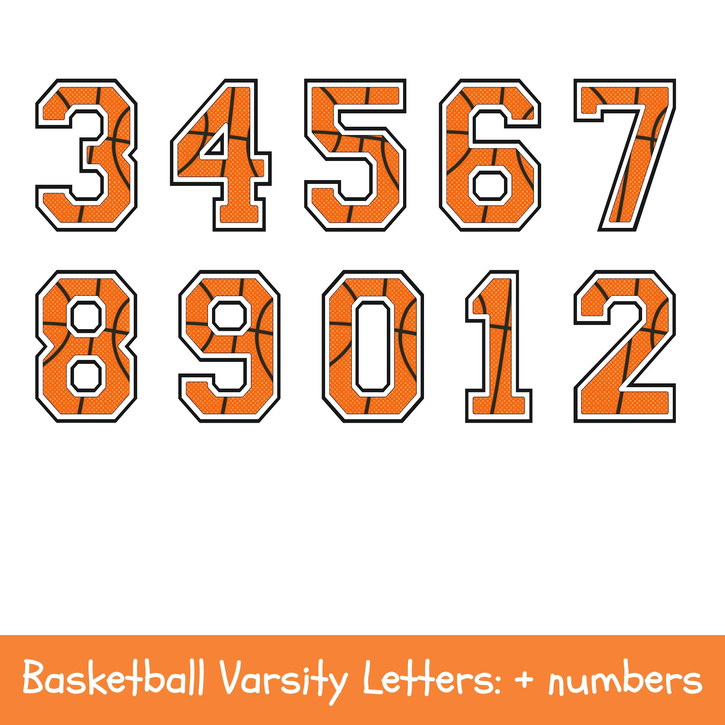 Basketball Varsity Font: Sports Alphabet PNG Bundle (digital Download ...