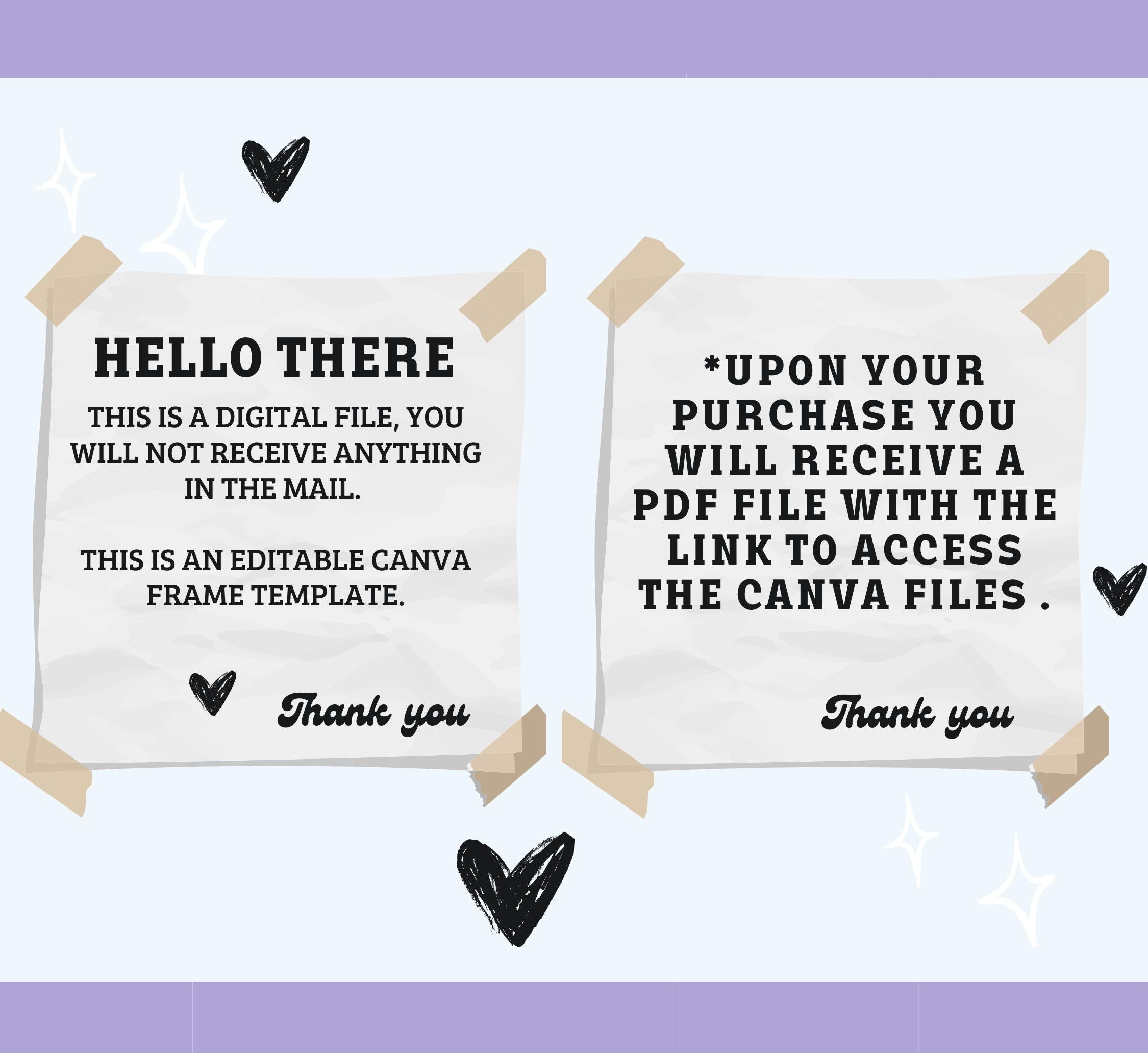 100+ Canva Photo Collage Frames: Hearts, Rectangles, Squares (PDF) - Etsy