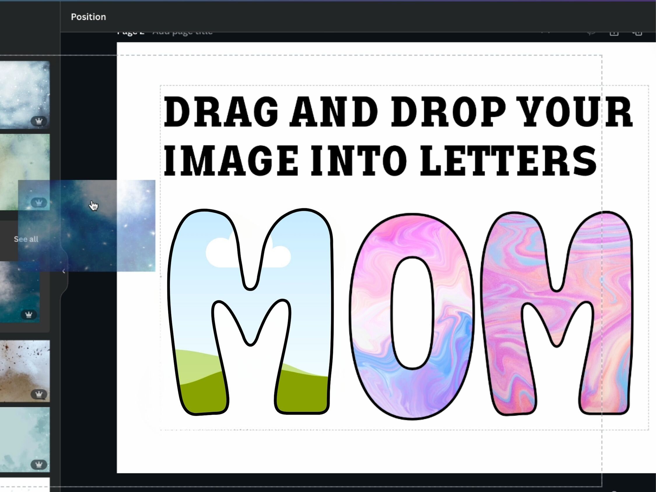 Canva Frames Fill Your Own Doodle Letters on CANVA, Canva Template ...