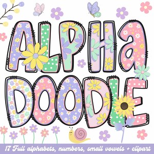 Floral Spring Alphabet Letters PNG Bundle, Summer Mothers Flower ...