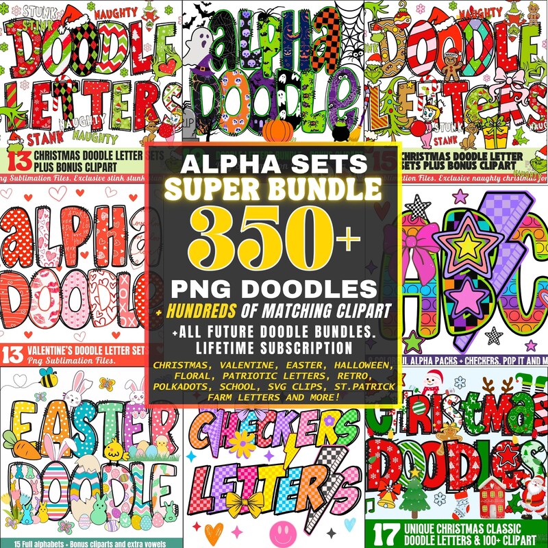 Colorful Alphabet Png - Etsy