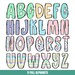 Easter Doodle Alphabet PNG Bundle: Pastel Letters & Clipart (digital ...