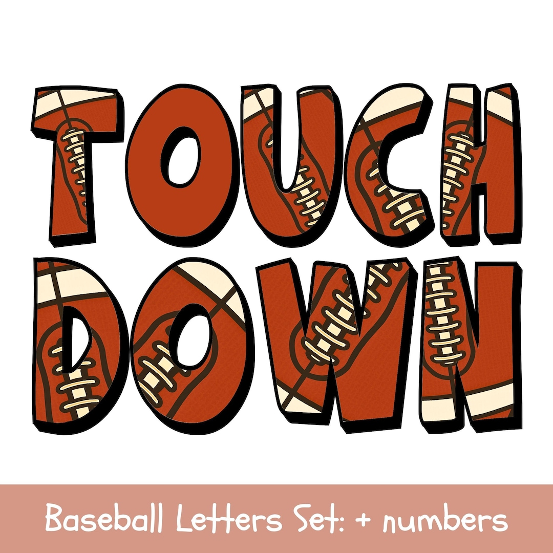 Sports Letters - American Football Alphabet PNG Bundle, Sublimation ...
