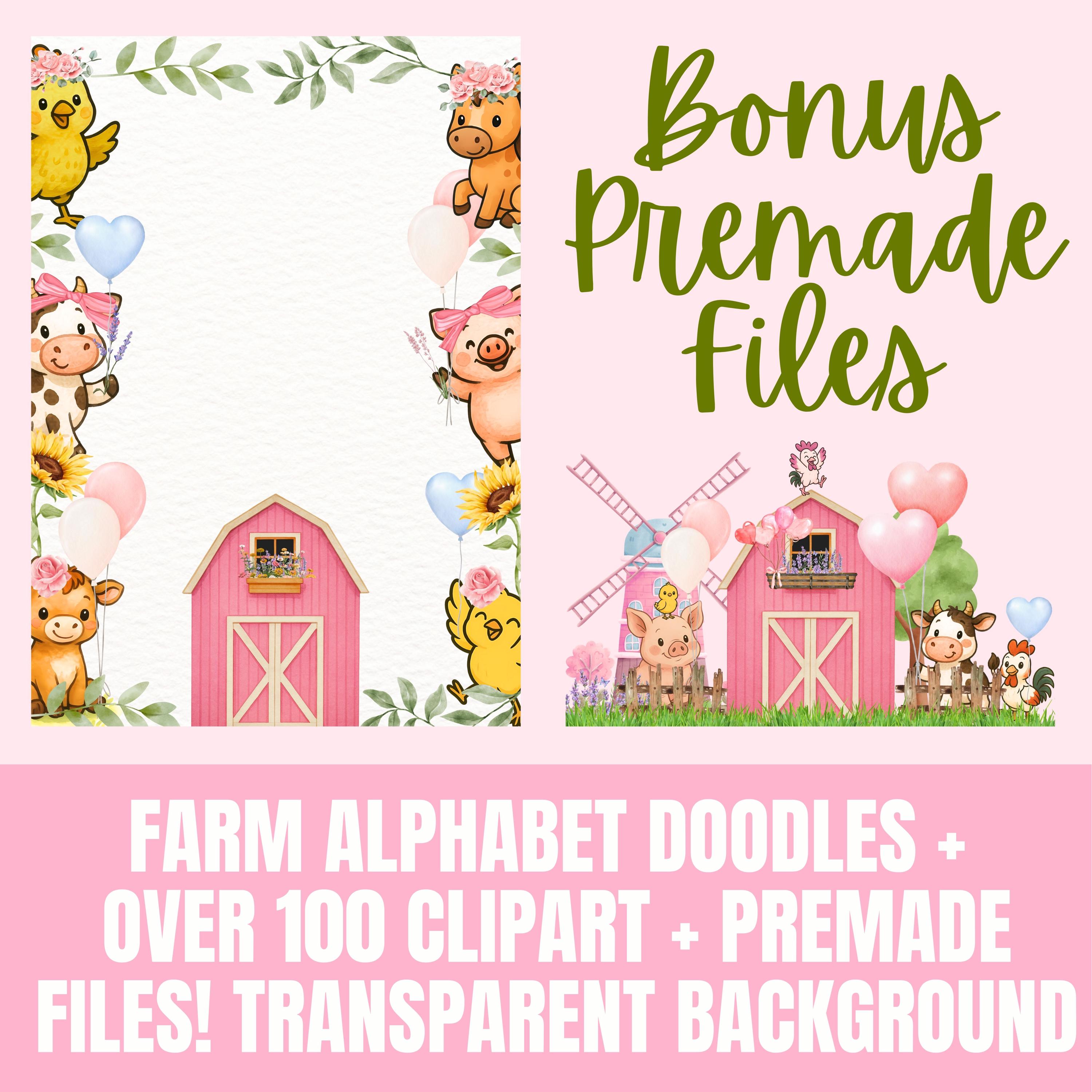 Cow Print Alphabet & Farm Clipart Bundle: Gingham Letters (digital ...