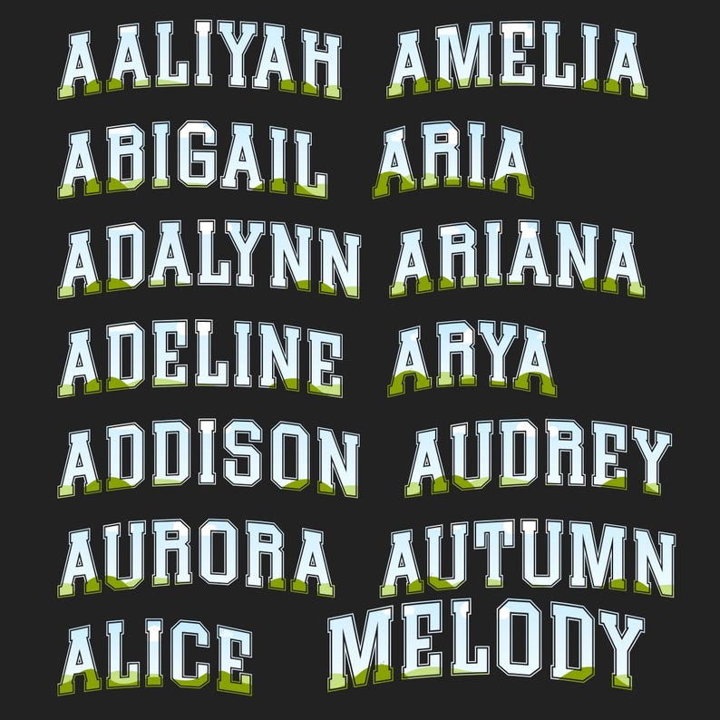 Arched Varsity Names Canva Frames Mega Bundle (digital Download) - Etsy