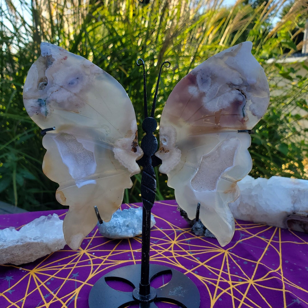 Flower Agate Wings - Etsy