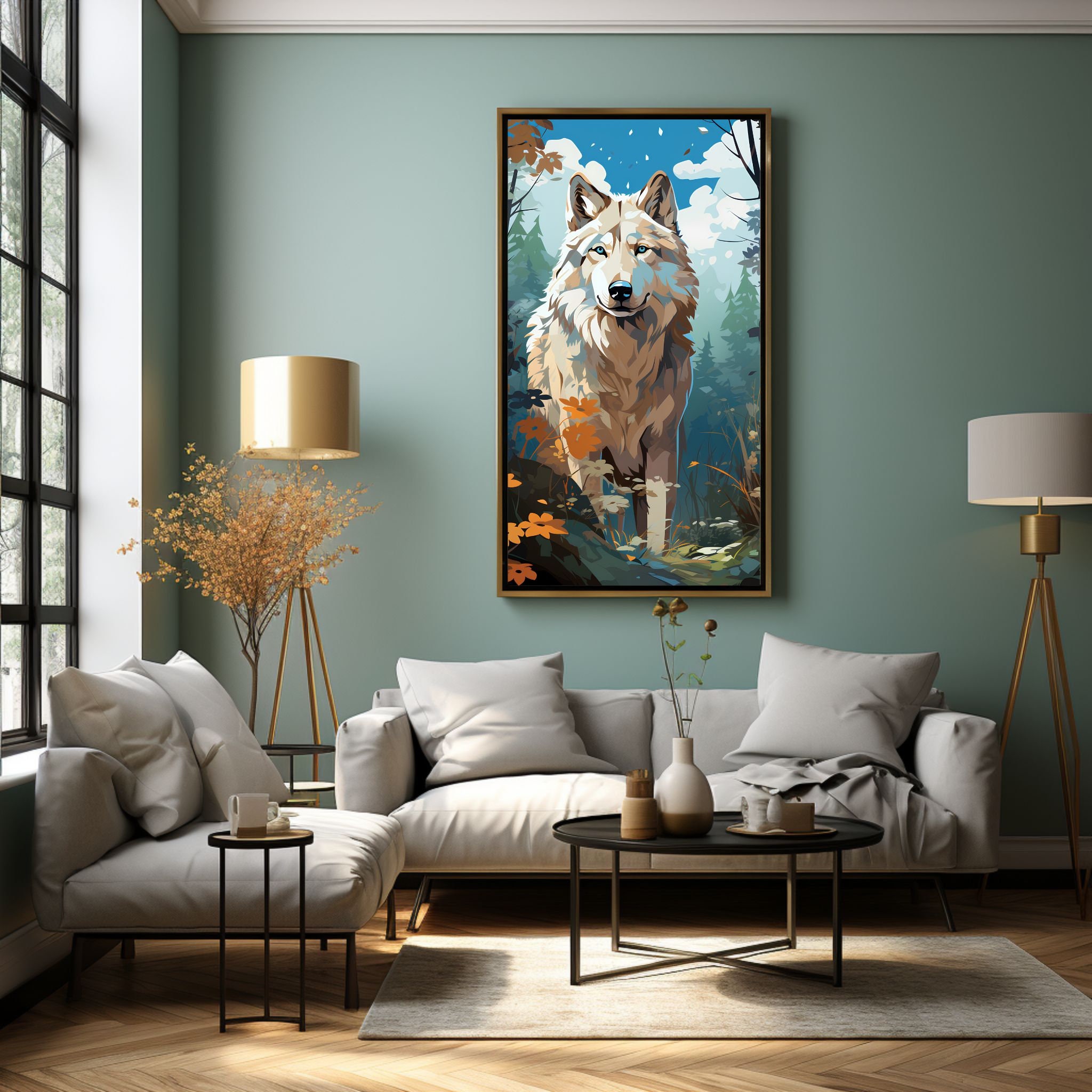 High Quality Vector Art of Wolves in the Forest 4 Stunning - Etsy