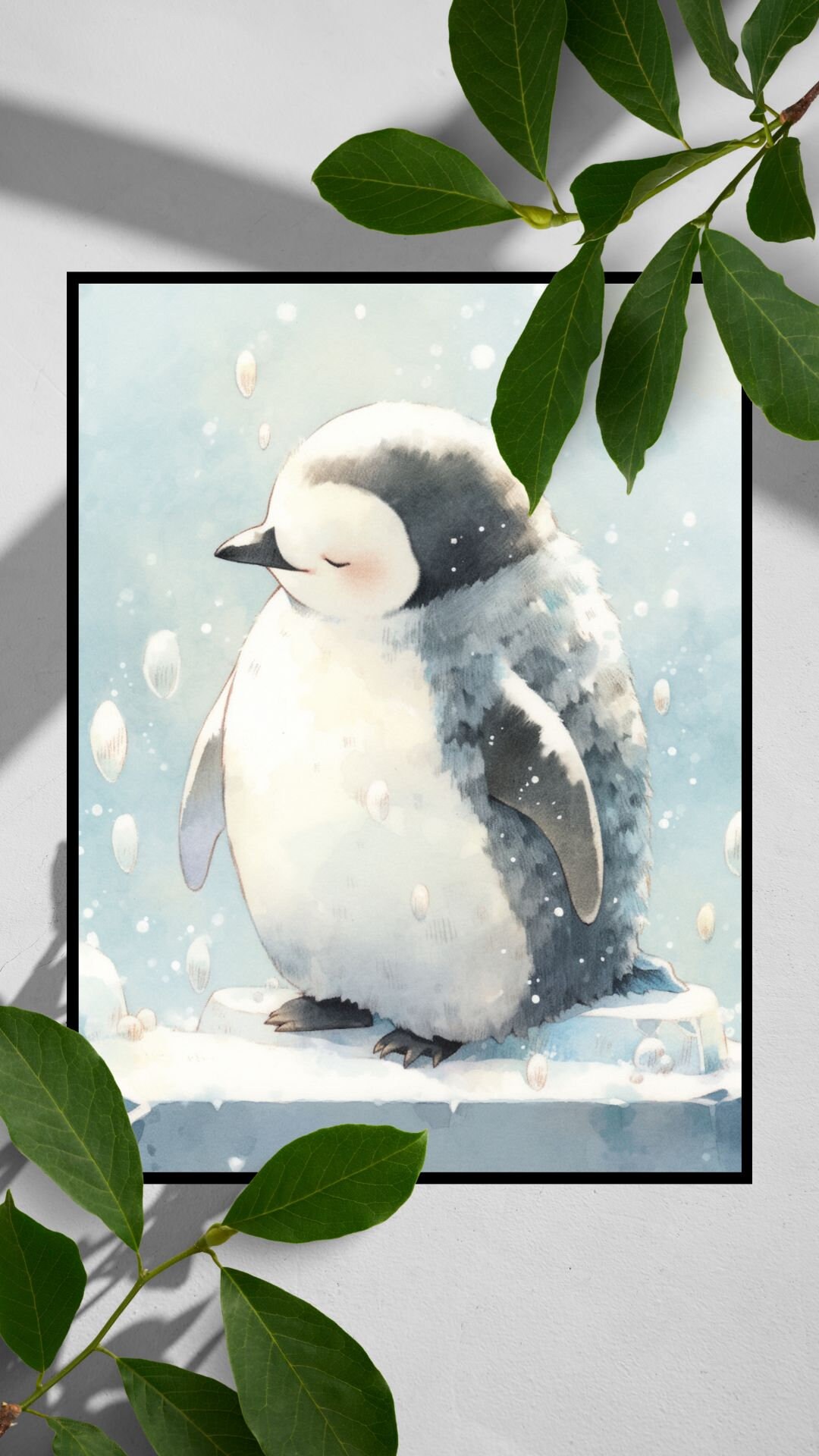 Cute Penguin Set Printable Wall Art, Nursery Wall Decor,watercolor ...