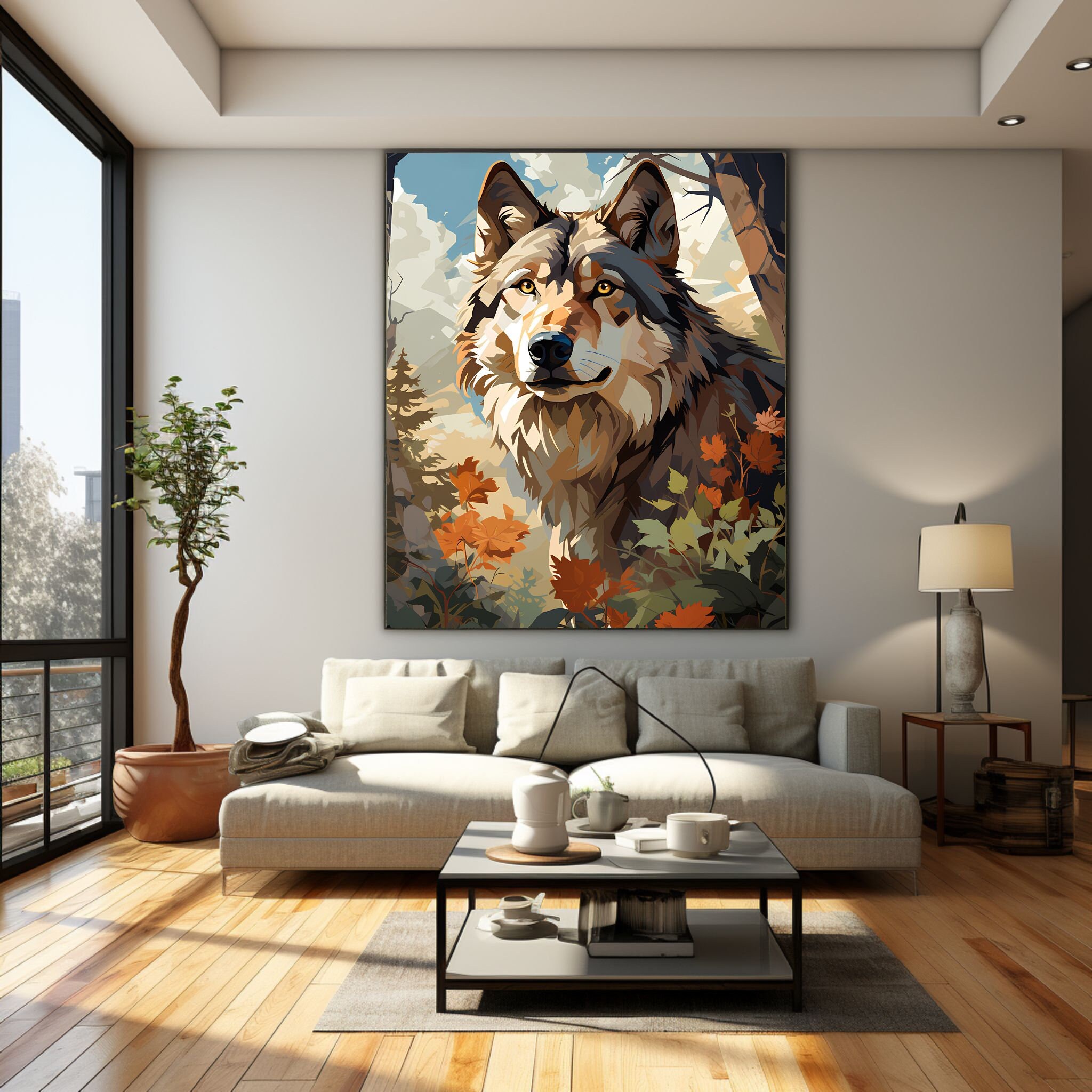 High Quality Vector Art of Wolves in the Forest 4 Stunning - Etsy