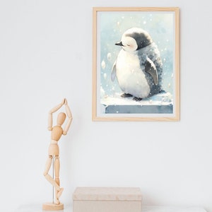 Cute Penguin Set Printable Wall Art, Nursery Wall Decor,watercolor ...