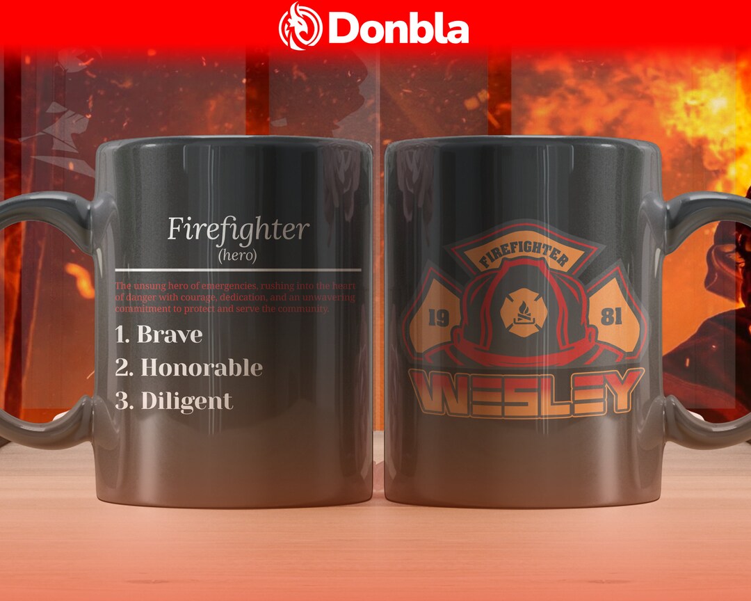Custom Firefighter Mug for Firefighter Gift for Firefighter Coffee Mug ...