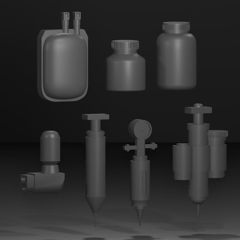 Chems and Meds STL | Fallout-inspired Minifig Accessories | 3D ...