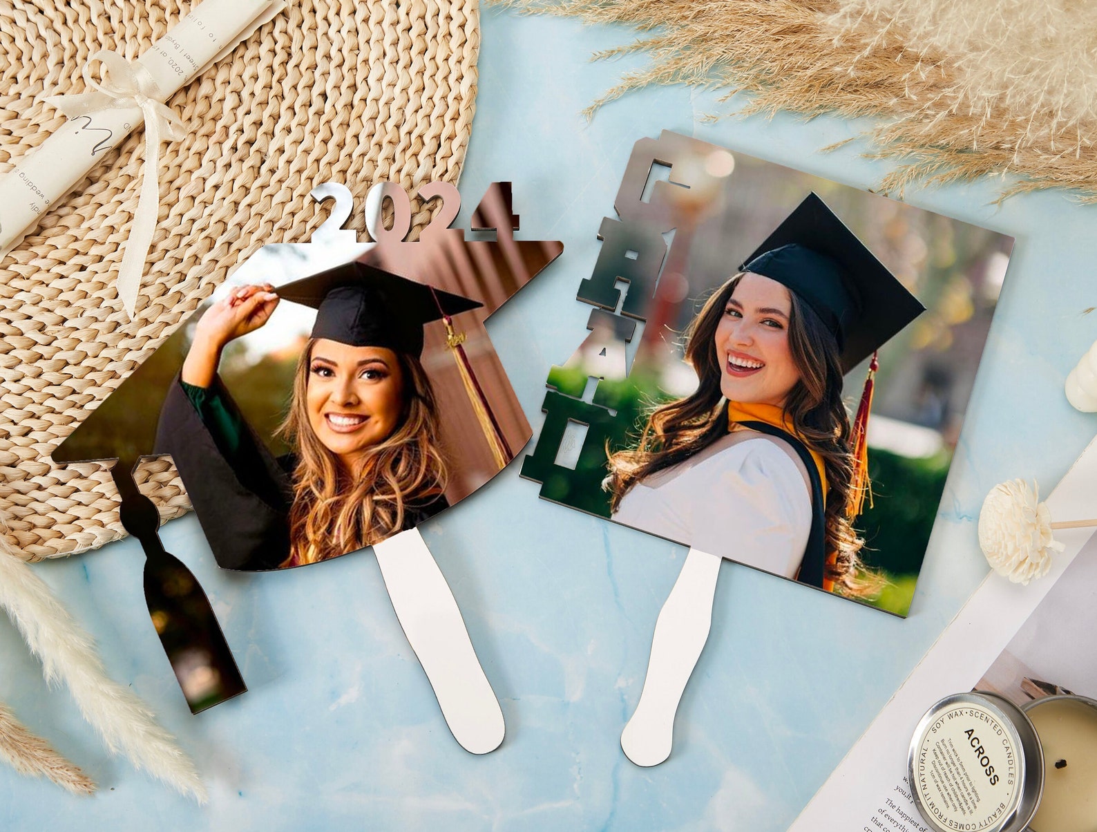 Graduation Fan 2024 Custom Graduation Fans Graduation Head Grad Face ...