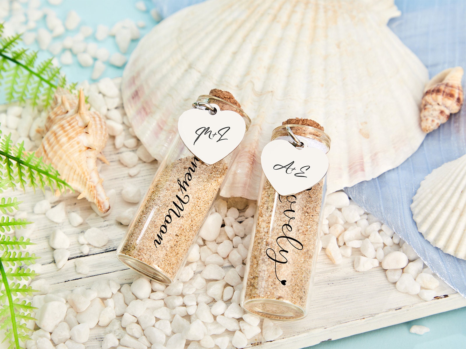Vacation Mini Glass Bottles,tiny Beach Glass Jar,mini Sand Bottle,sand ...