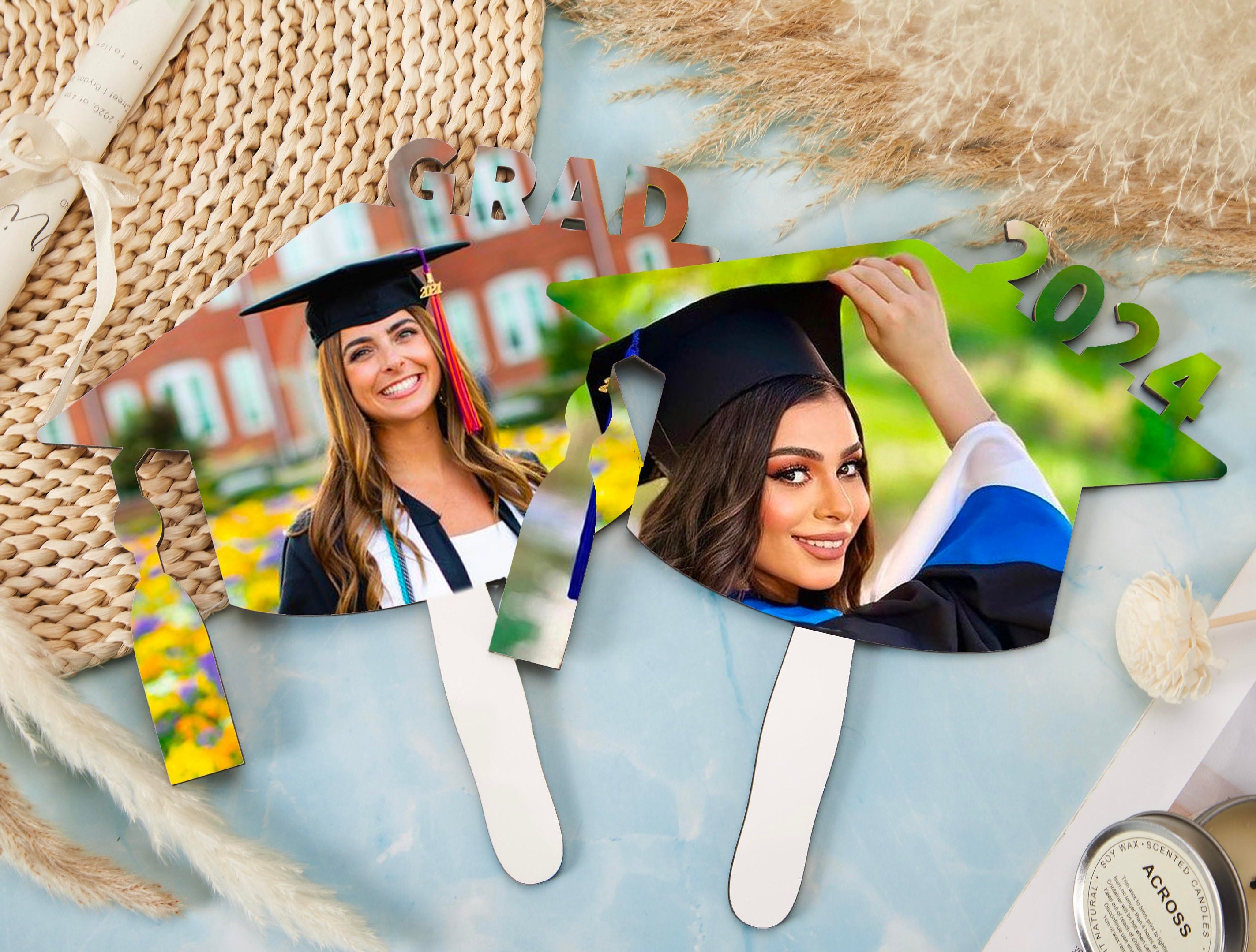 Graduation Fan 2024 Custom Graduation Fans Graduation Head Grad Face ...