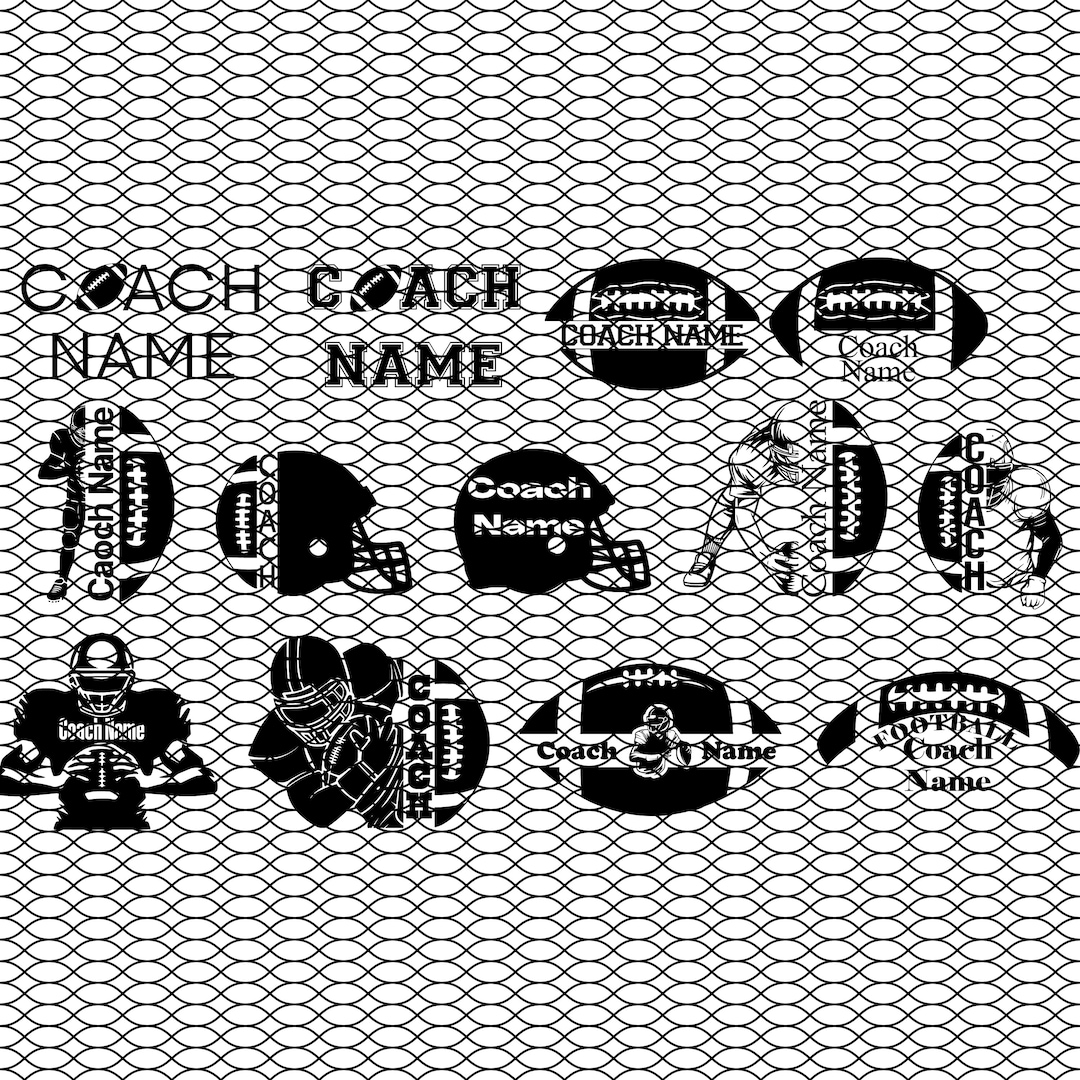 Football Coach SVG Bundle: Laser, Cricut, CNC Files (digital Download ...