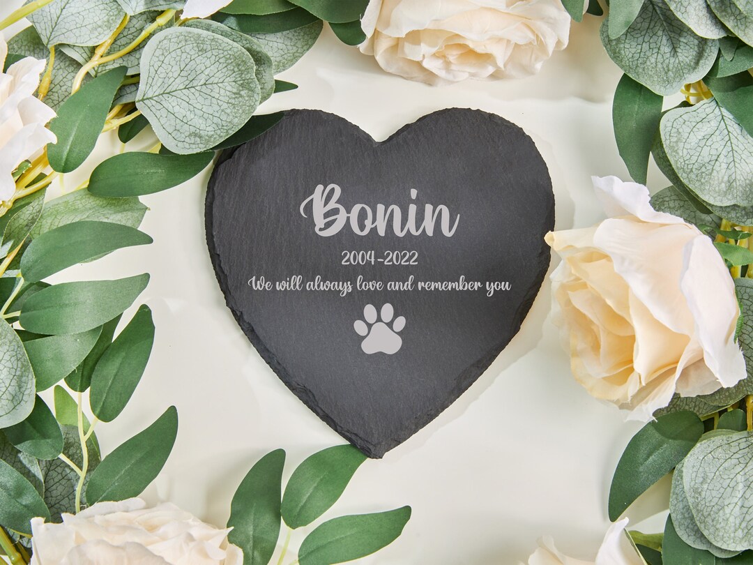 Custom Pet Memorial Stone, Personalized Engrave Dog Cat Memorial Plaque ...