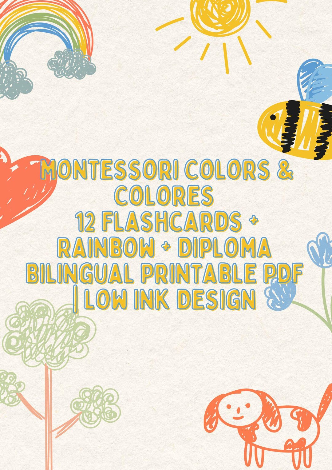 Bilingual Color Flashcards for Toddlers - English Spanish Learning ...