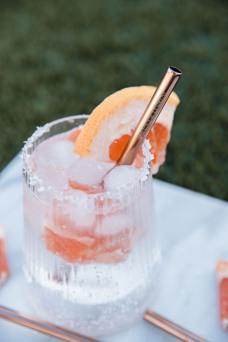 Let's Go Girls Rose Gold Straw, 10-set Pack of Bachelorette Party ...