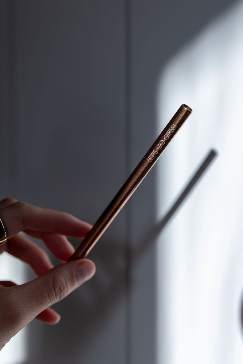 Let's Go Girls Rose Gold Straw, 10-set Pack of Bachelorette Party ...