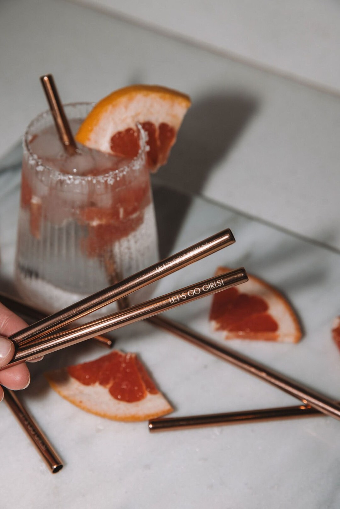 Let's Go Girls Rose Gold Straw, 10-set Pack of Bachelorette Party ...