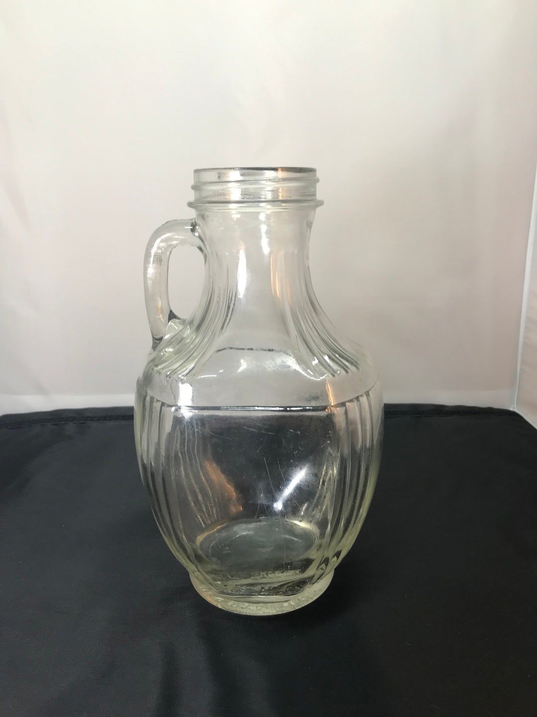 Half Gallon Glass Jug Large Glass Jug With Handle 1960's Vintage Speas ...