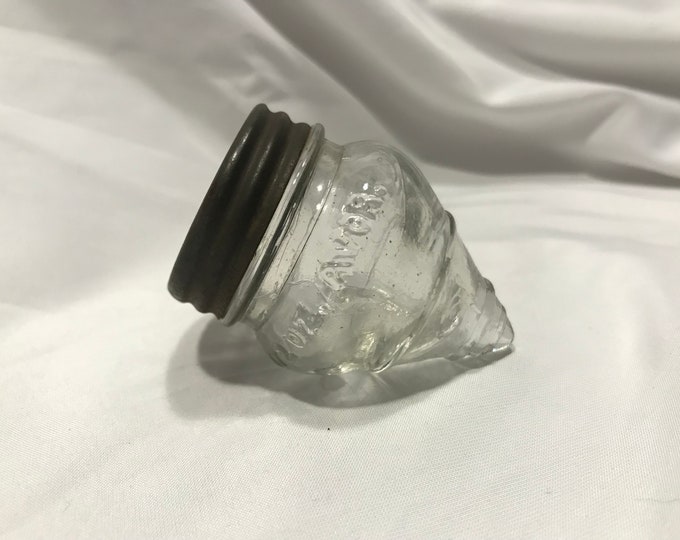 Antique Candy Collectible Glass Spinning Top Small Glass Jar Victory ...