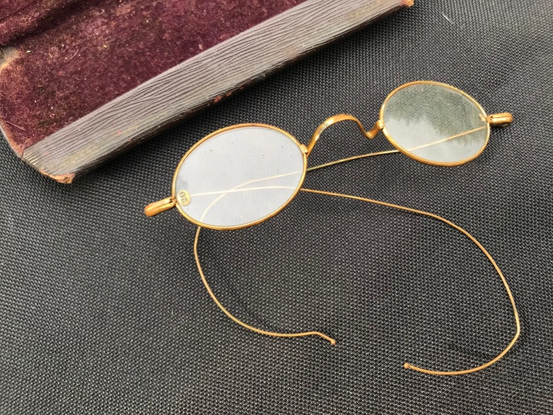 Antique Glasses Victorian Wire Rim Specticals Vintage Library ...