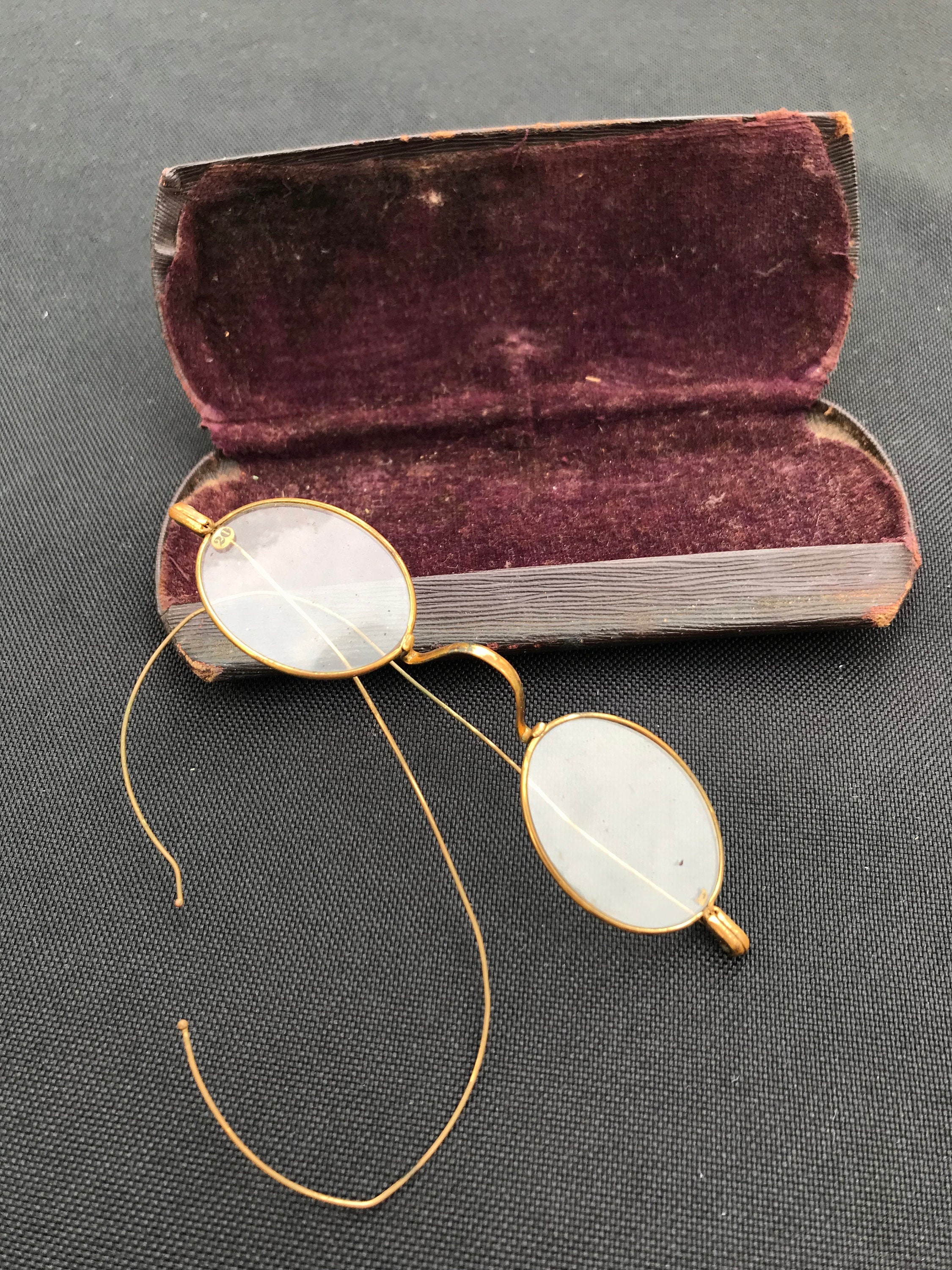 Antique Glasses Victorian Wire Rim Specticals Vintage Library ...