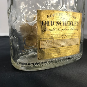 Vintage Whiskey Decanter Old Schenley Bourbon Bottle With Stopper ...
