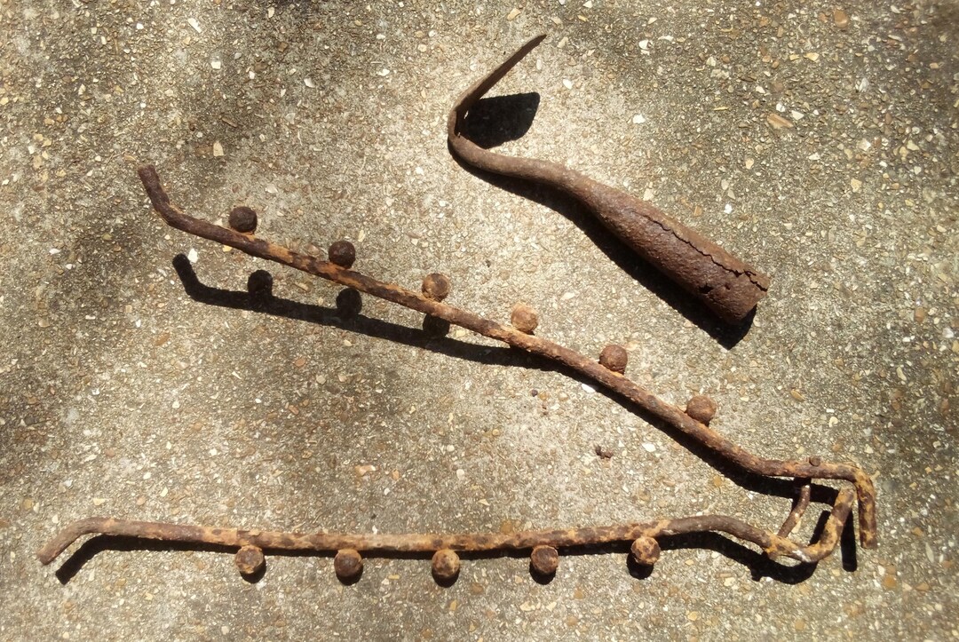 Rusty Yard Art Rusty Outdoor Decor Rusty Farm Tools Old Rusted Hand ...